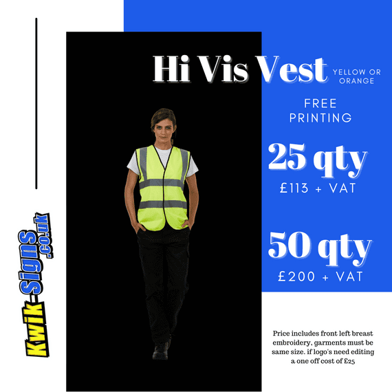 Uneek Hi Vis Vest Bulk Buy — Kwik Signs UK